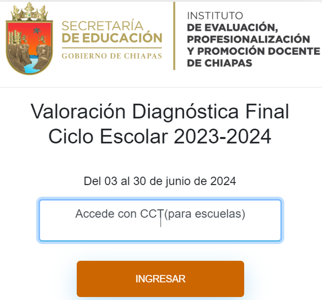 Valoración Diagnóstica – Instituto de Evaluación, Profesionalización y Promoción Docente de Chiapas